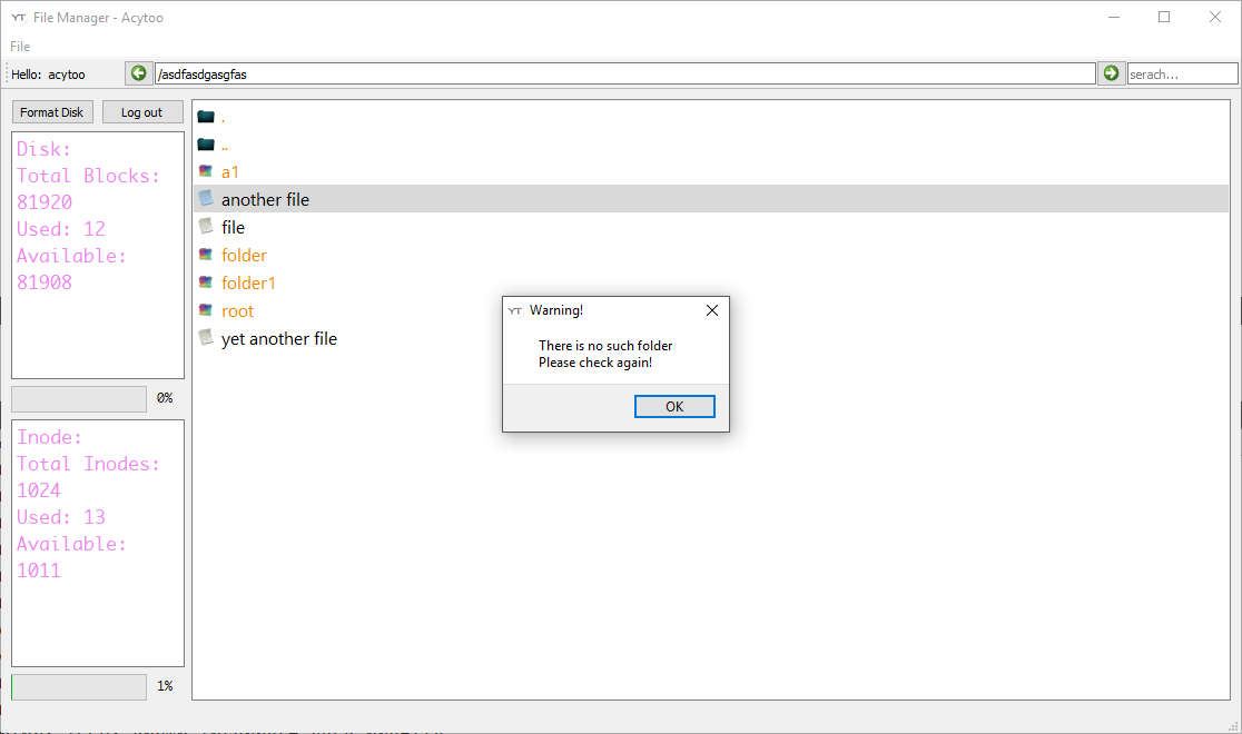 File_system_simulation: File system simulation for OS course